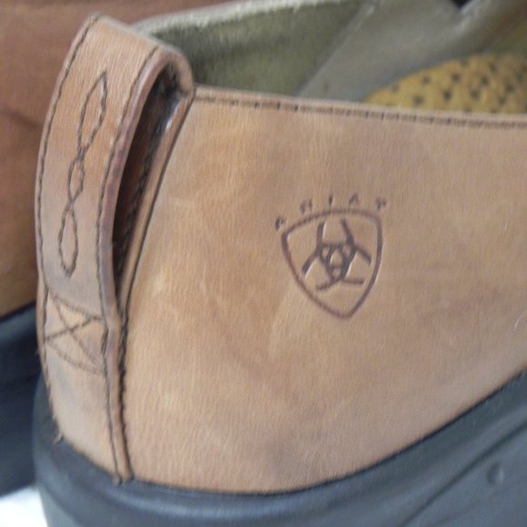 Ariat | Shoes | Ariat Brown Leather Comfort Clogs Paddock Sport Slip ...